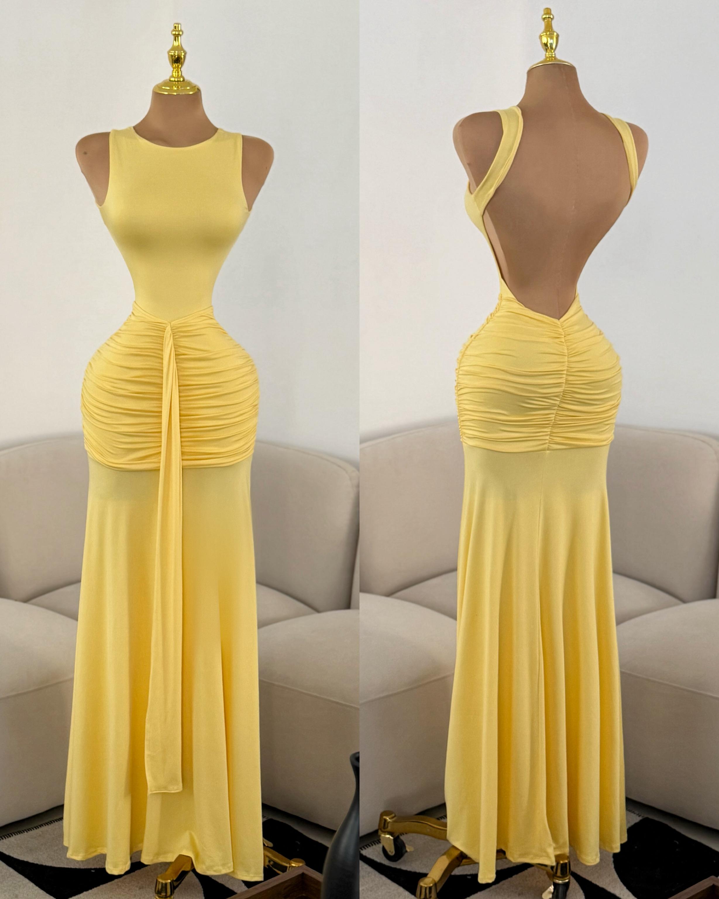 VESTIDO MIREI AMARILLO – BROSKE BY ARTURO ASCENCIO